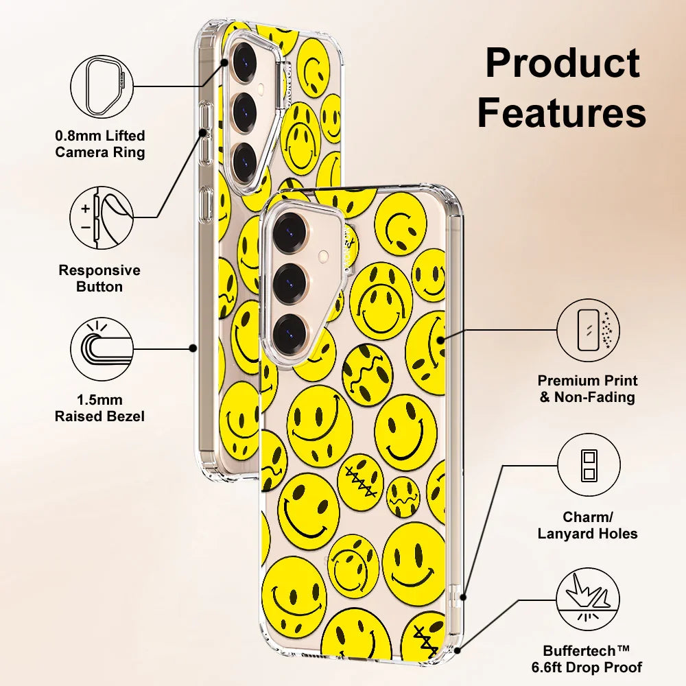 Smiley Face Phone Case - Samsung Galaxy S25 Plus Case – MOSNOVO