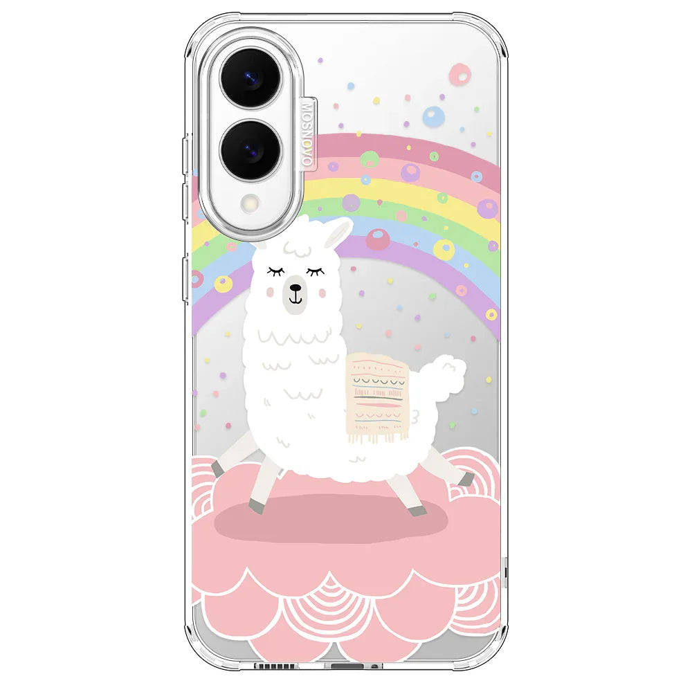 Pastel Rainbow Llama Phone Case - Samsung Galaxy S25 Edge Case – MOSNOVO