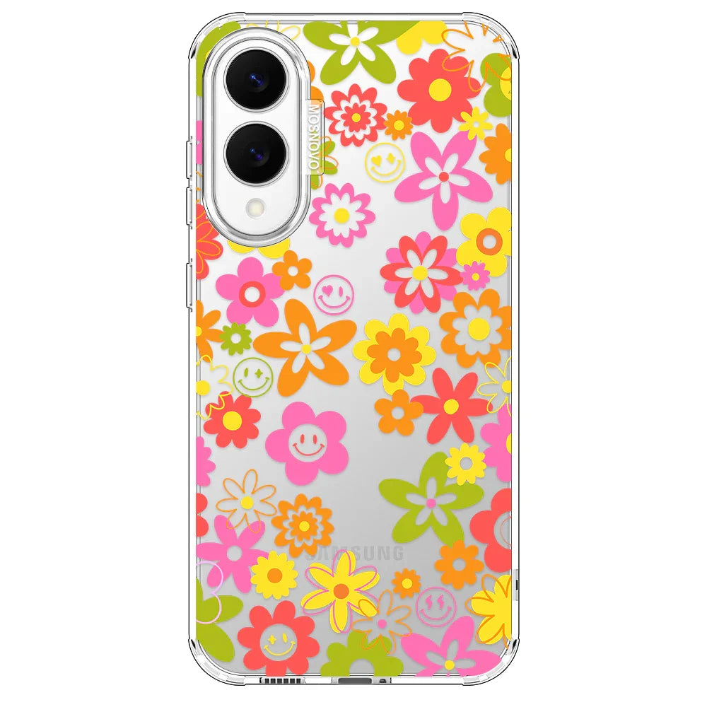 70's Groovy Floral Phone Case - Samsung Galaxy S25 Edge Case – MOSNOVO