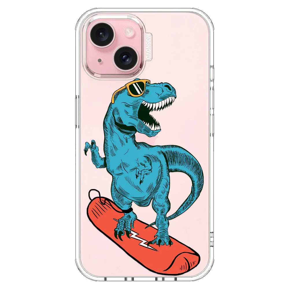 Surfing Dinosaur Phone Case - iPhone 15 Case – MOSNOVO