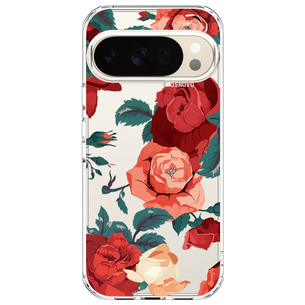 Vintage Red Rose Phone Case - Google Pixel 10 Pro XL Case – MOSNOVO