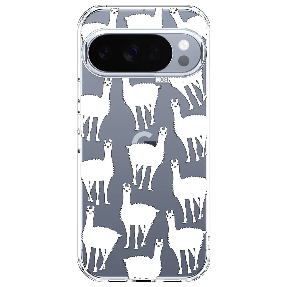 White Llama Phone Case - Google Pixel 10 Pro XL Case – MOSNOVO