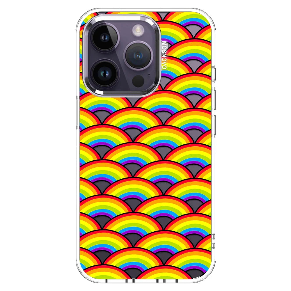 Rainbow Waves Phone Case - iPhone 14 Pro Case – MOSNOVO