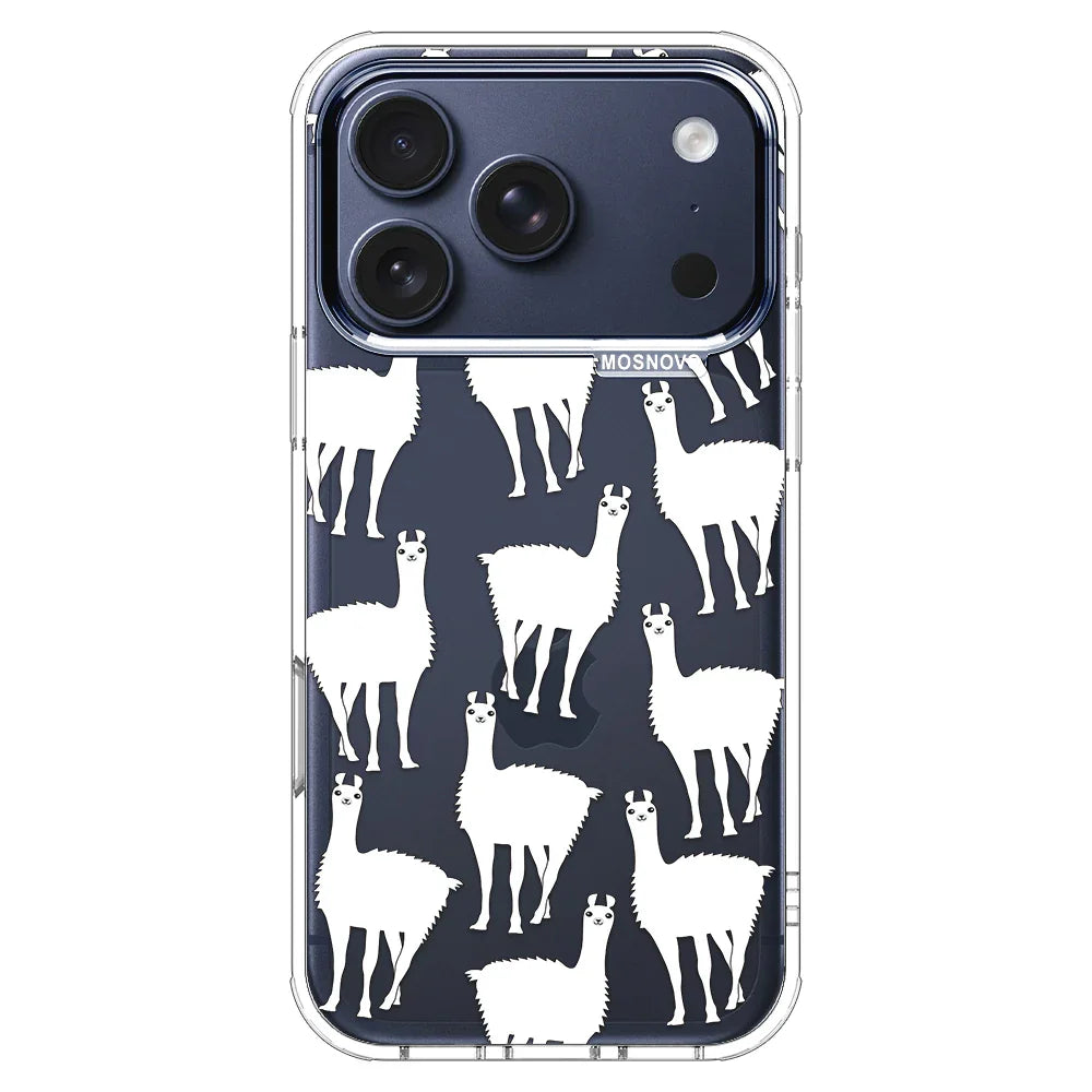 White Llama Phone Case - iPhone 17 Pro Case – MOSNOVO