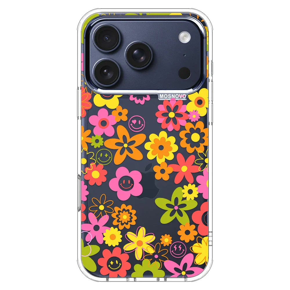 70's Groovy Floral Phone Case - iPhone 17 Pro Case – MOSNOVO