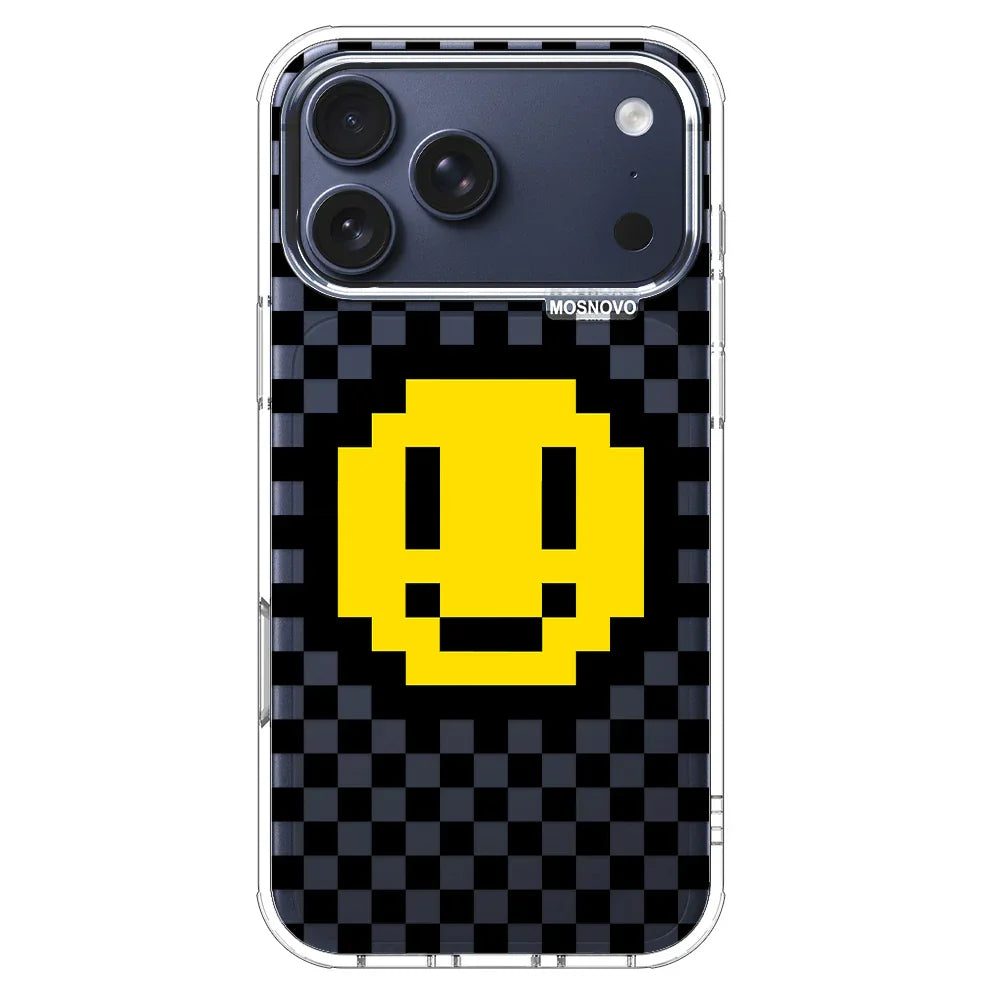 Smile Checkered Phone Case - iPhone 17 Pro Max Case – MOSNOVO