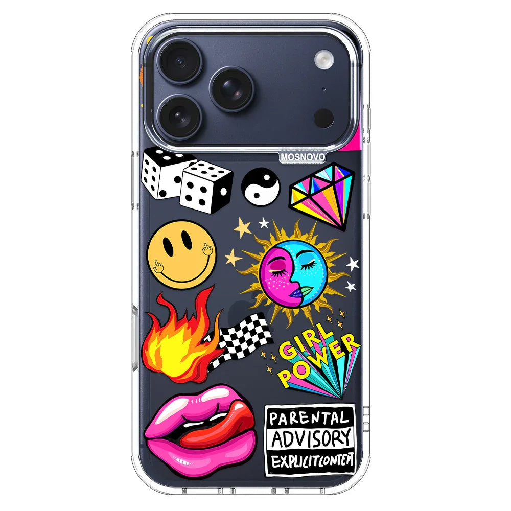 Funky Stickers Phone Case - iPhone 17 Pro Max Case – MOSNOVO