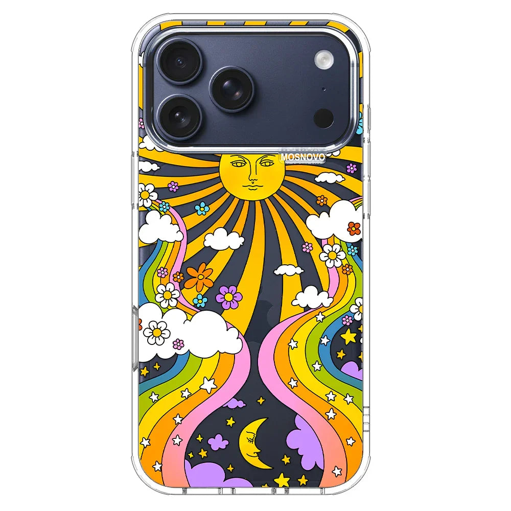 Rainbow Sun and Moon Phone Case - iPhone 17 Pro Max Case – MOSNOVO