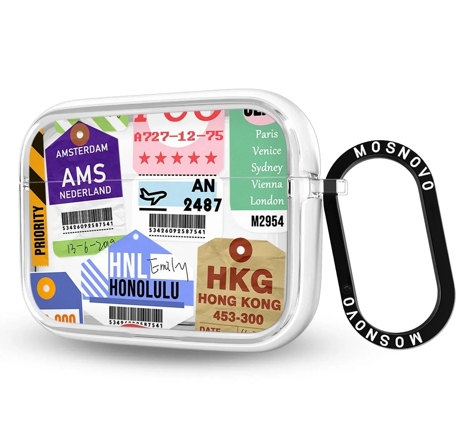 Air Ticket Labels AirPods Pro Case – MOSNOVO