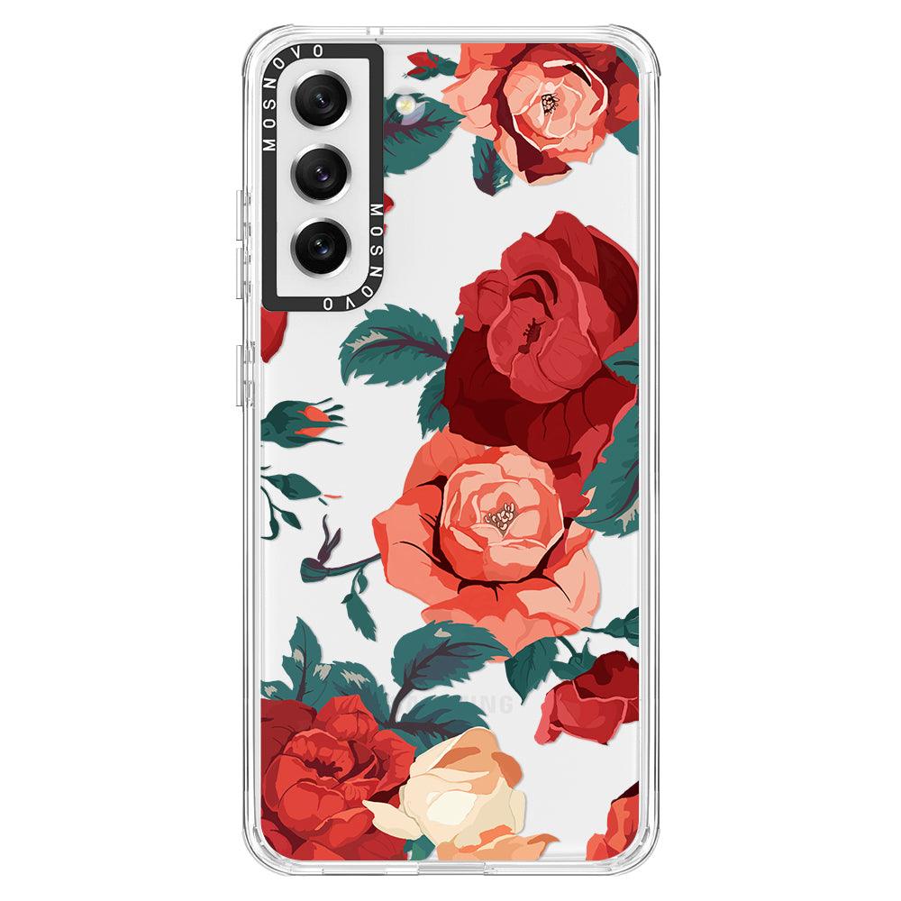 Vintage Red Rose Phone Case - Samsung Galaxy S21 FE Case – MOSNOVO